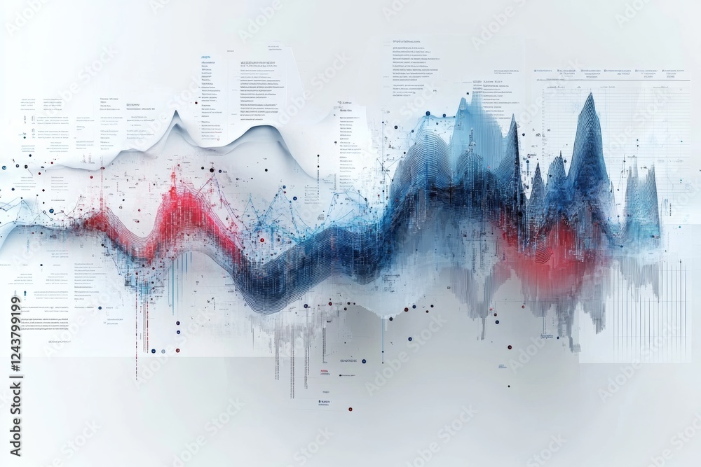 innovative data visualization of climate change impact, with graphs, maps, and visual data ...