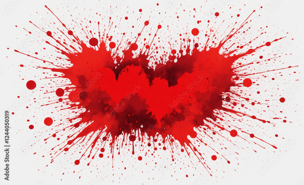 red heart made of blood Stock Illustration | Adobe Stock