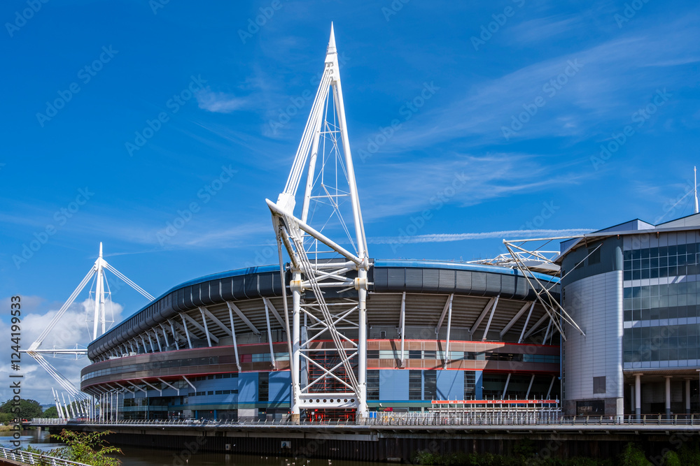 Principality Stadium, formerly the Millennium Stadium in the centre of ...