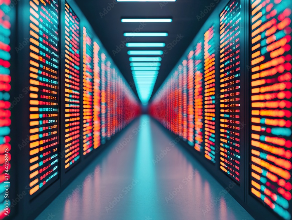 Data center operations technology hub digital infrastructure modern environment perspective ...