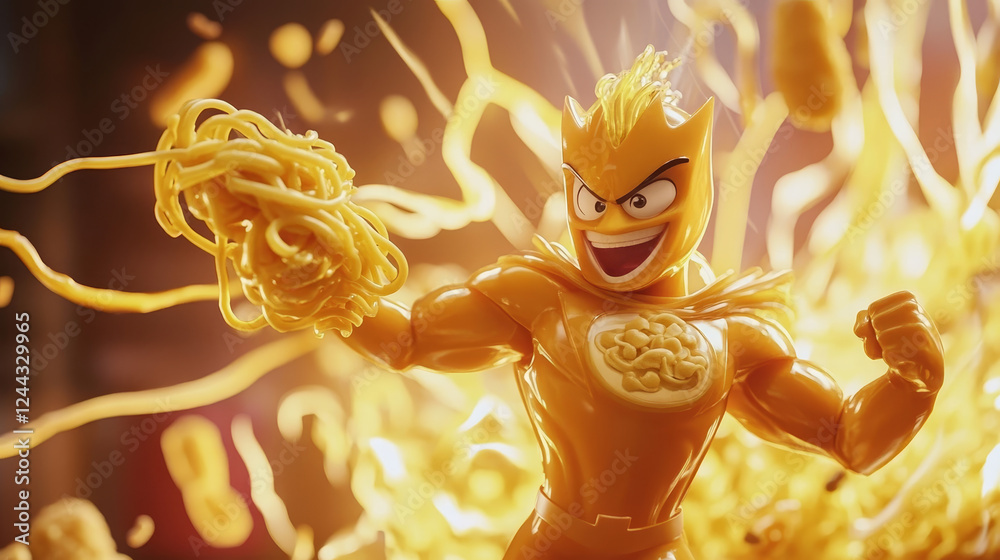 Cartoon radiatori italian pasta food superhero character. Isolated ...