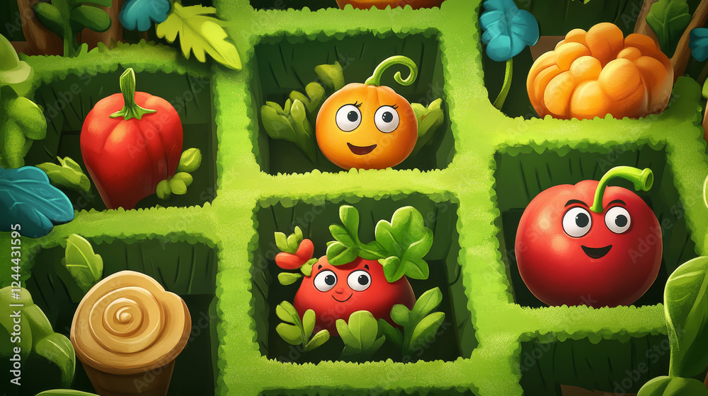 Labyrinth maze game. Cartoon takeaway fast food characters. Kids find ...