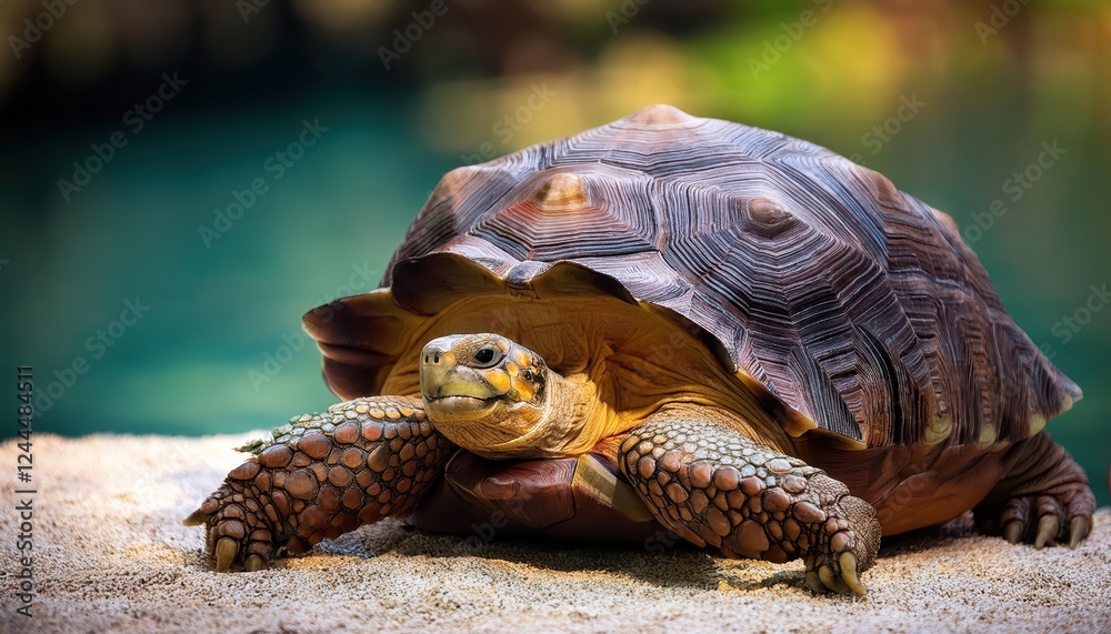 Striking Portrait of a Star Tortoise in the Philippine Rainforest ...