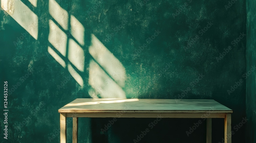 Stock-Foto „The image showcases a minimalist and moody scene within a ...