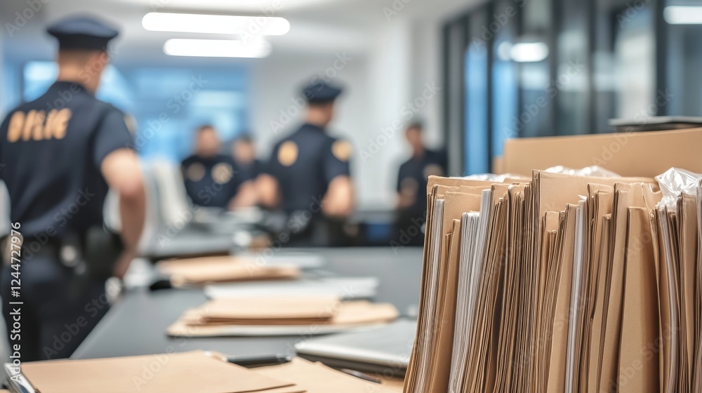 Police Department Files: A Glimpse into Law Enforcement Casework Stock ...