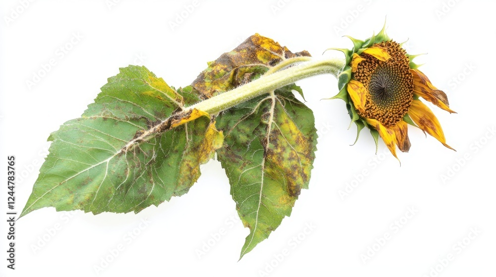 Decline of a Sunflower: A striking image capturing the melancholic ...