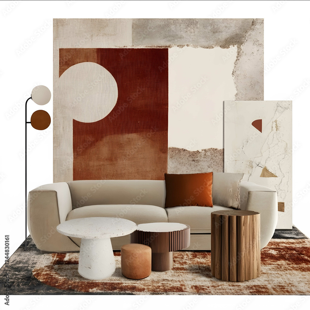 material mood board living room material samples composition natural ...