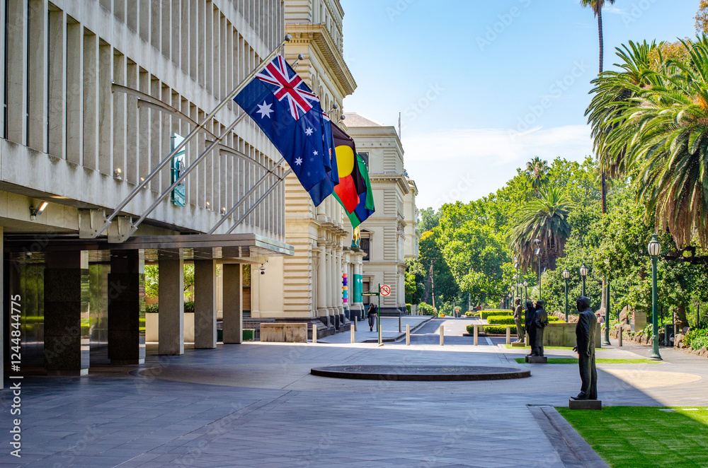 Treasury Place in East Melbourne, home to Victorian Government offices ...