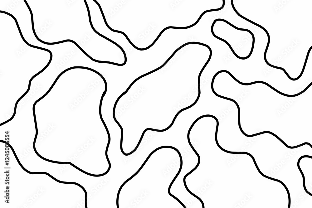 Seamless Black and White Cow Print Pattern Vector. Cow texture repeated ...