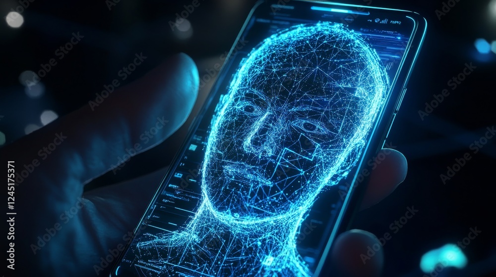 A digital human AI avatar interacting with users on a next-gen ...