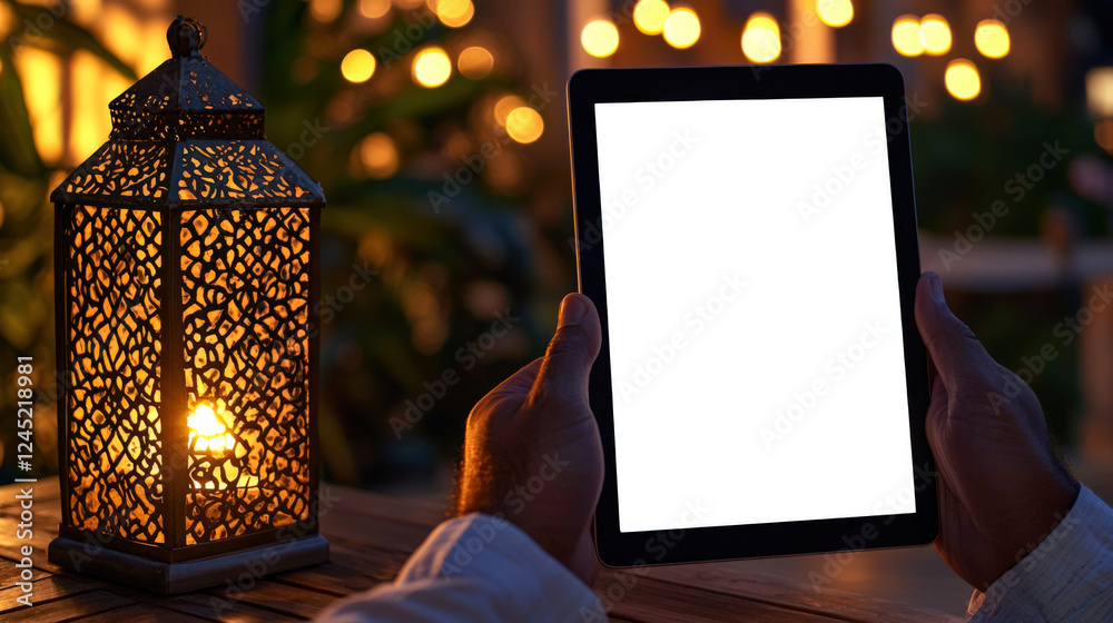 Foto de Stock Welcome to the Islamic country. Invitations to Eid al ...