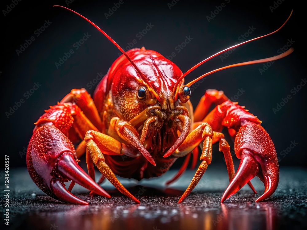 Crawfish Portrait Photography: Red Crawdad Close Up, Boiled Crawfish ...
