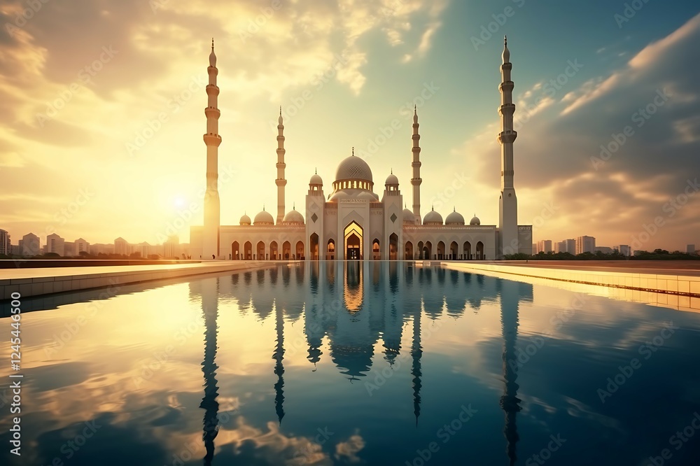 Sharjah Grand Mosque Night View,Sharjah Travel Tourism Image,Best ...