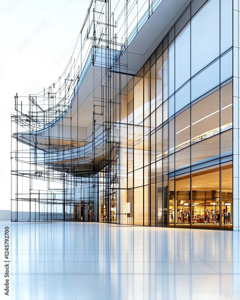 The professional blueprint of a large-scale shopping mall development ...