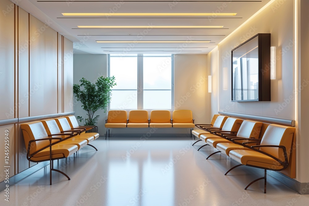 Innovative Hospital Waiting Room Design Featuring Sleek White Surfaces ...