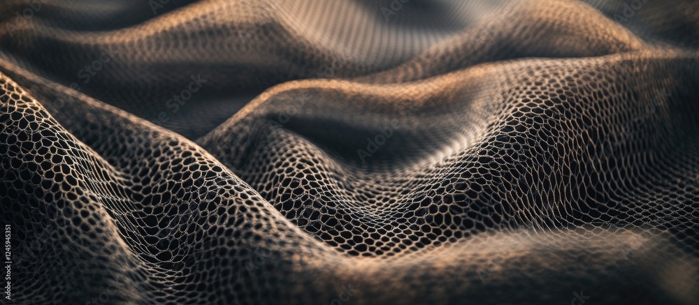 Detailed close-up view of textured black nylon mesh fabric showcasing ...