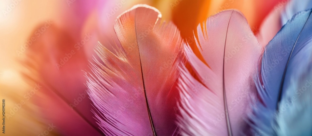 Colorful feather texture background with soft gradients and gentle ...
