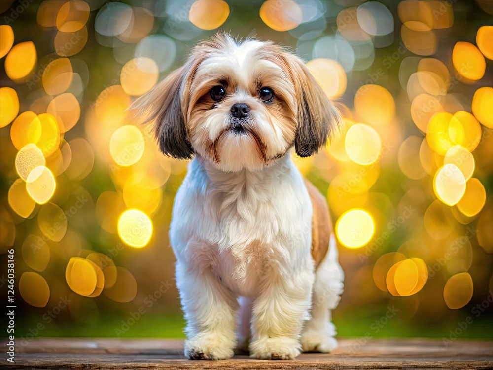 A charming Shih Tzu puppy's side profile, perfectly framed using the ...