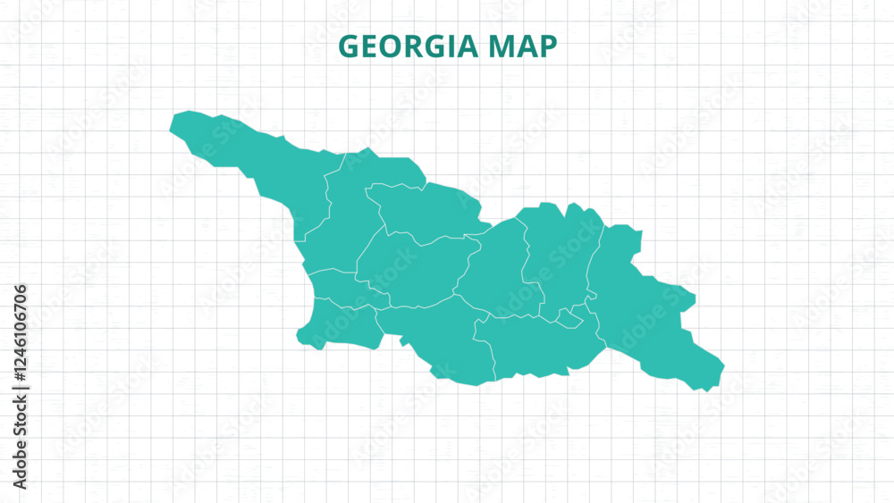 A Map highlighting Georgia Map, Georgia modern map with Grey Color Hi ...