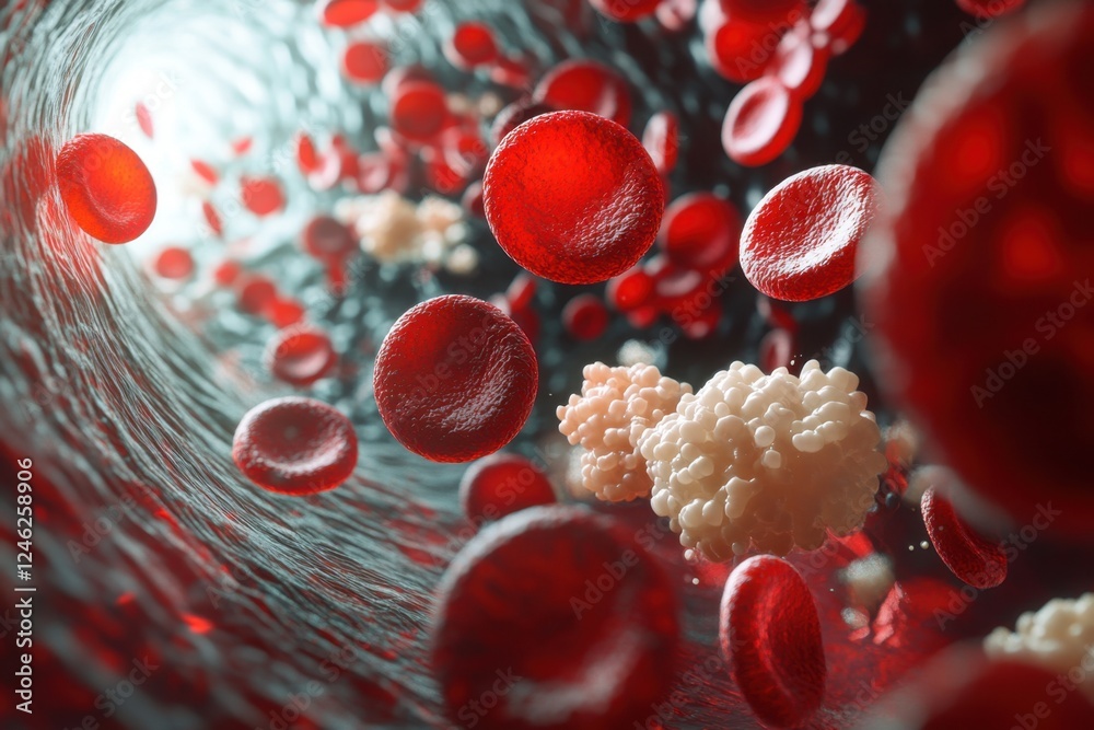 Dynamic cellular interaction of red and white blood cells in human ...