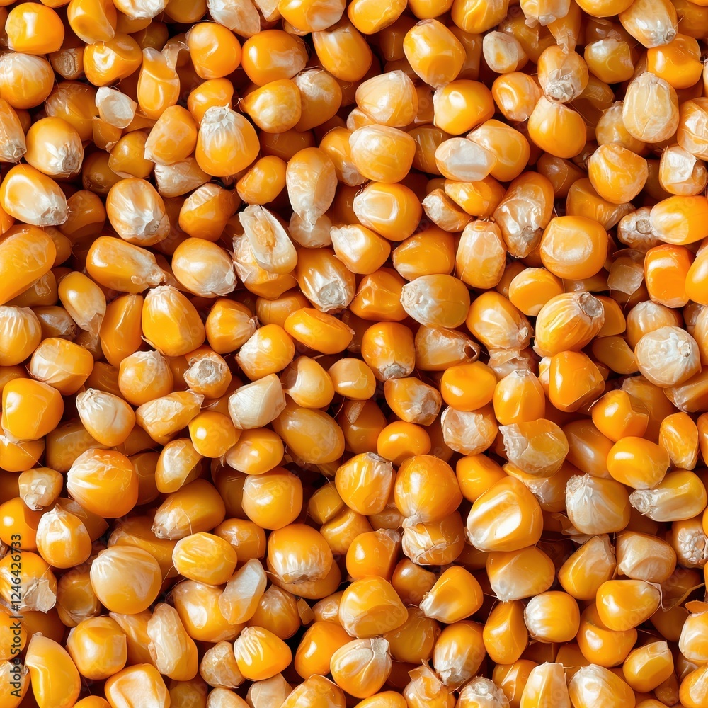 Tileable popcorn kernel texture, seamless dry corn grain background ...