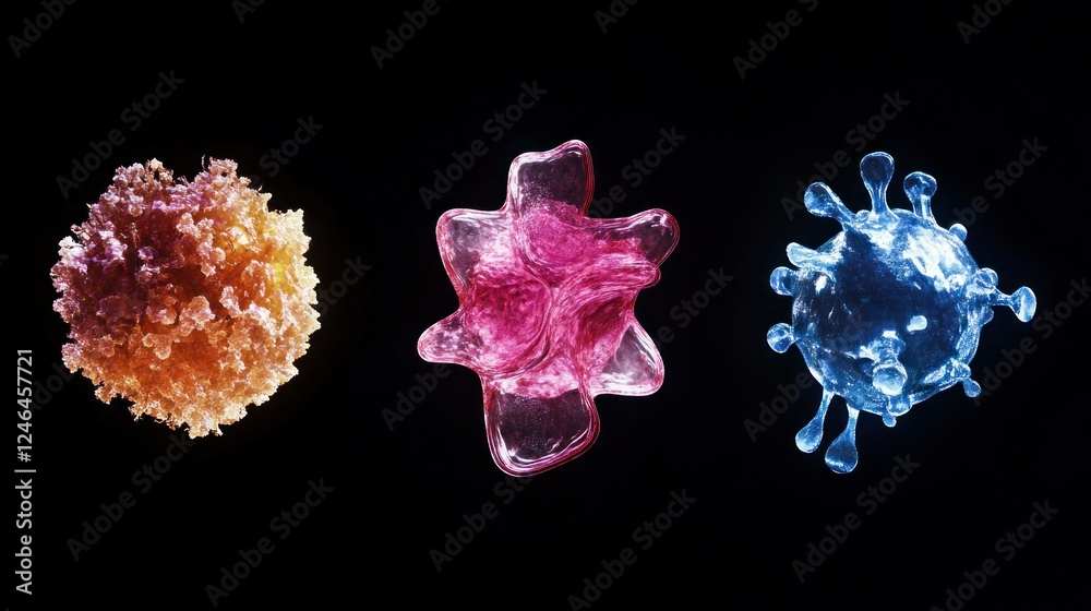 Stem cell transformation process illustration scientific research lab ...