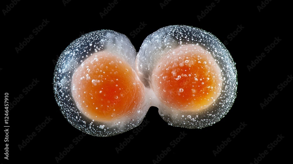 Embryonic cell division closeup macro view isolated gigapixel scale ...