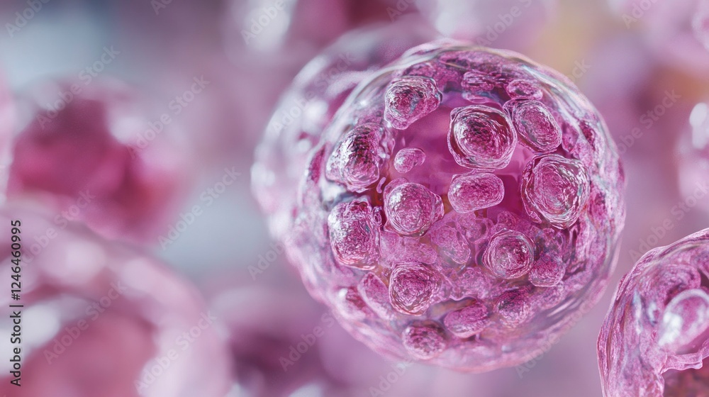 Neural stem cells forming brain tissue art digital realm conceptual ...