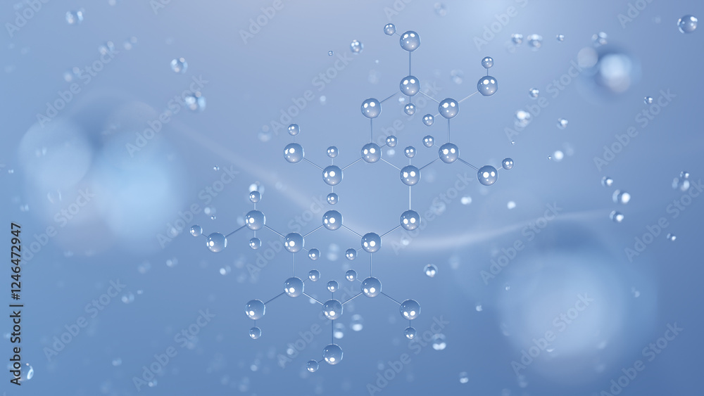 cellobiose molecular structure, 3d model molecule, disaccharide ...