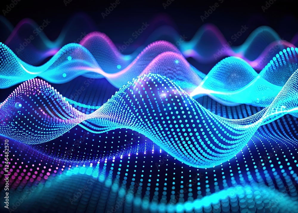 Azure's AI creates dynamic, frequency-based visuals. Stock Illustration ...