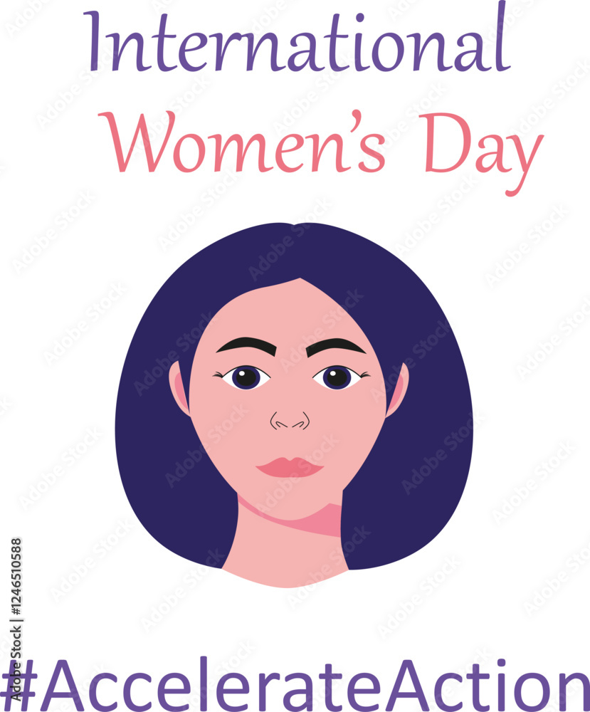 International Women's Day .The Accelerate Action banner. ##Accelerated action 2025. Poster for ...