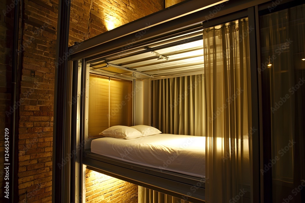 Modern Loft Bed: A sleek and modern loft bed with a minimalist design ...
