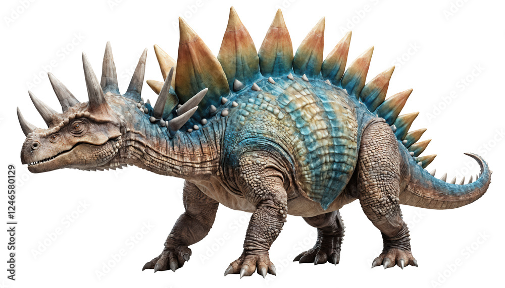 Dinosaur from the Cretaceous era isolated on white background. Stock ...
