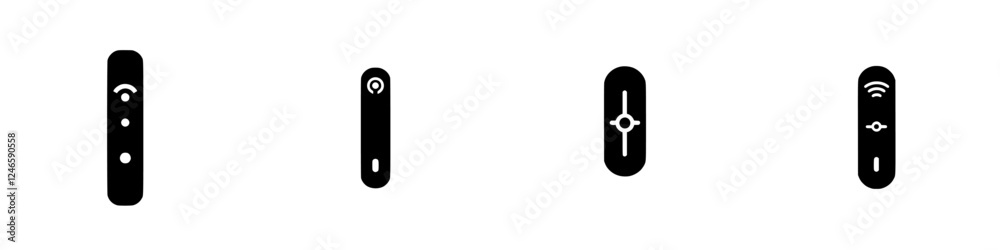 Symbols representing connectivity and control functions for modern ...