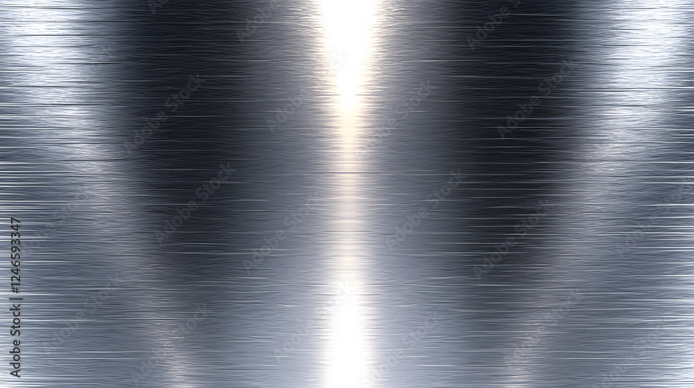 Brushed silver metal texture with reflections and smooth gradients in a ...