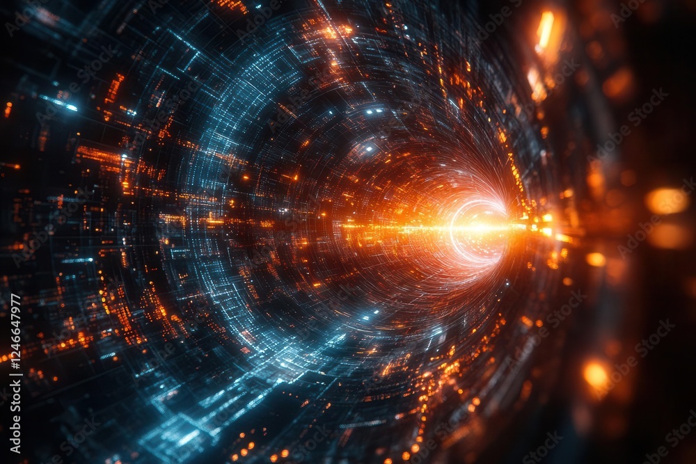 physics equations traverse a bold led backdrop of deep space ...