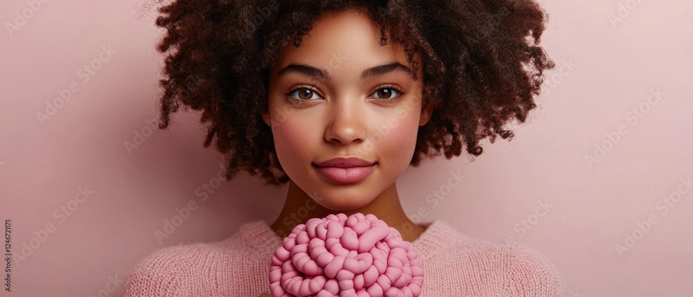 Woman Holding Cartoon Intestines for Healthy Bowel Digestion and Gut ...