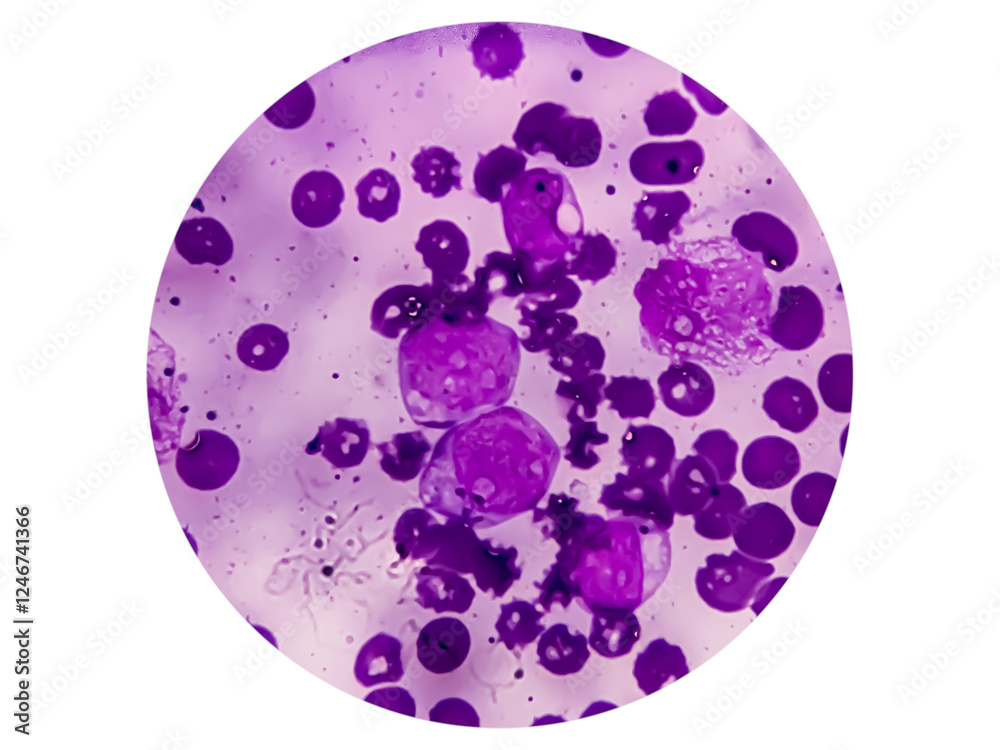 Acute leukemia, ALL (Acute lymphoblastic leukemia) peripheral blood ...