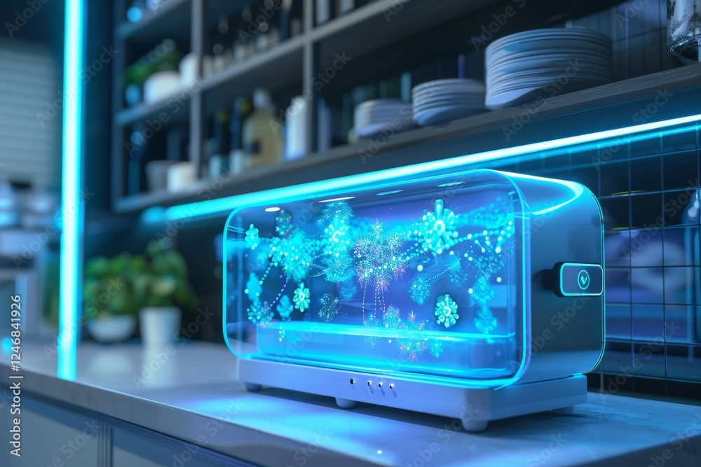 Real time animation of bacteria elimination process using a transparent ...