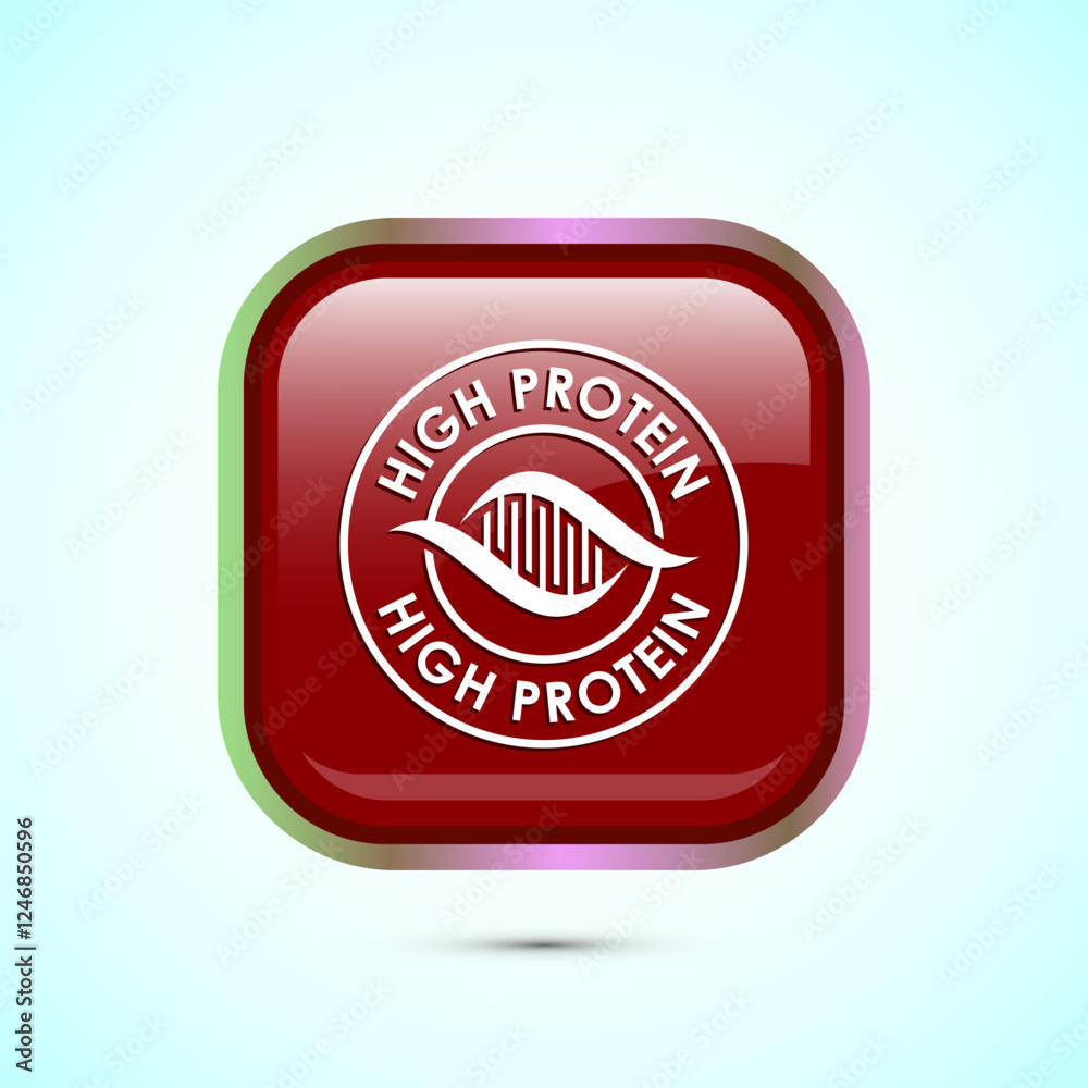 High protein icon, High protein label design for packaging, Nutrition ...