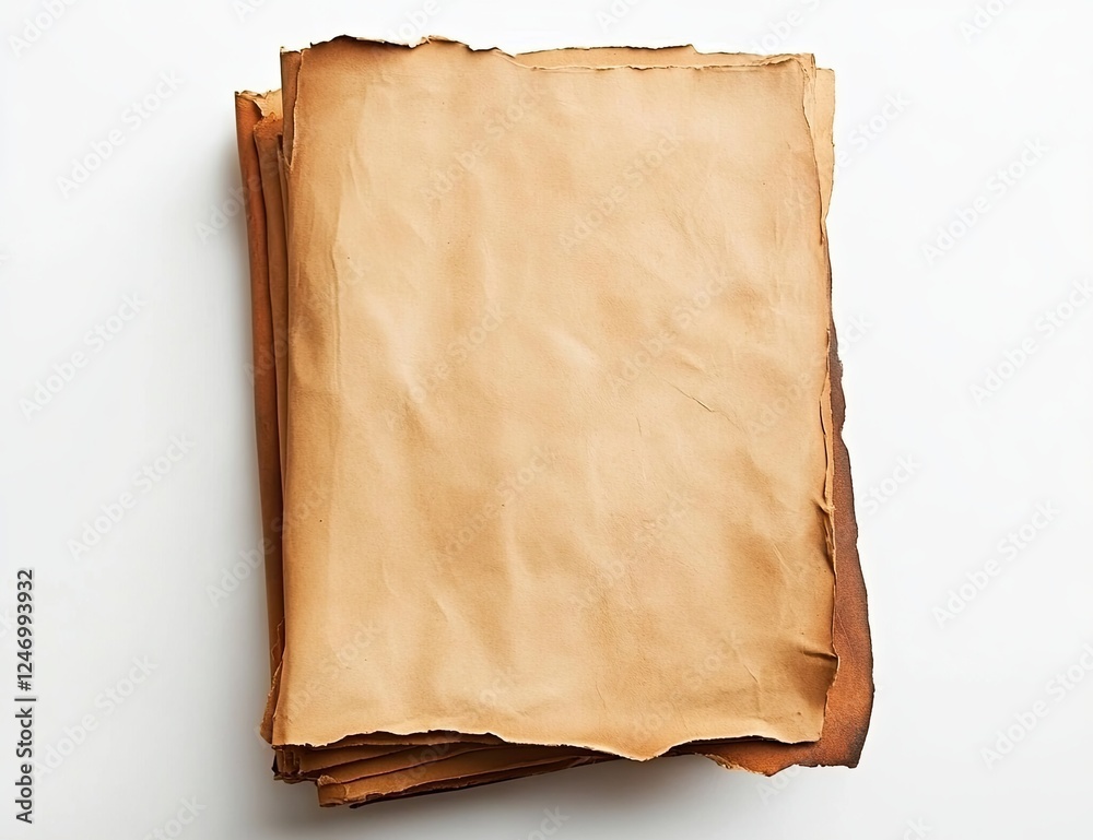 extracted on transparent background, treasure map, paper scroll ...