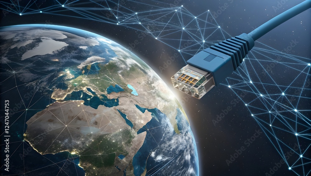 Digital illustration, detailed globe with world map, high-resolution ...