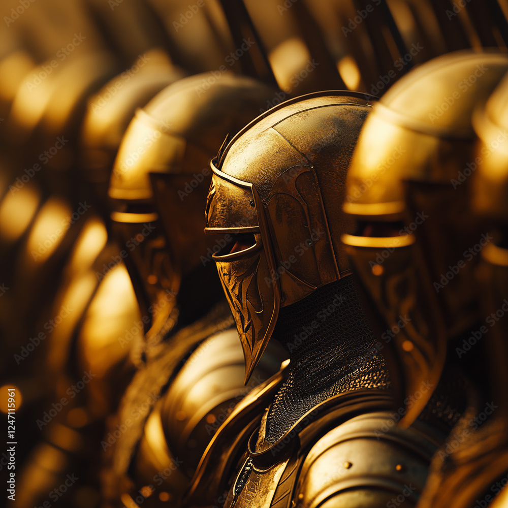 Foto de Stock Army of Christian Warriors Wearing the Full Armor of God ...