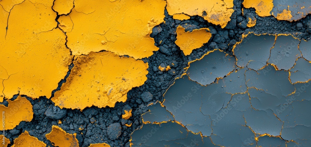 Contaminated soil close-up with blackened patches, toxic residue, and ...