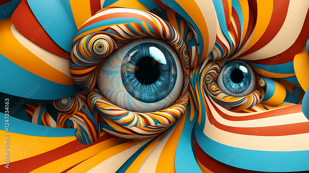 Optical illusion art, abstract wallpaper design with twisted ...