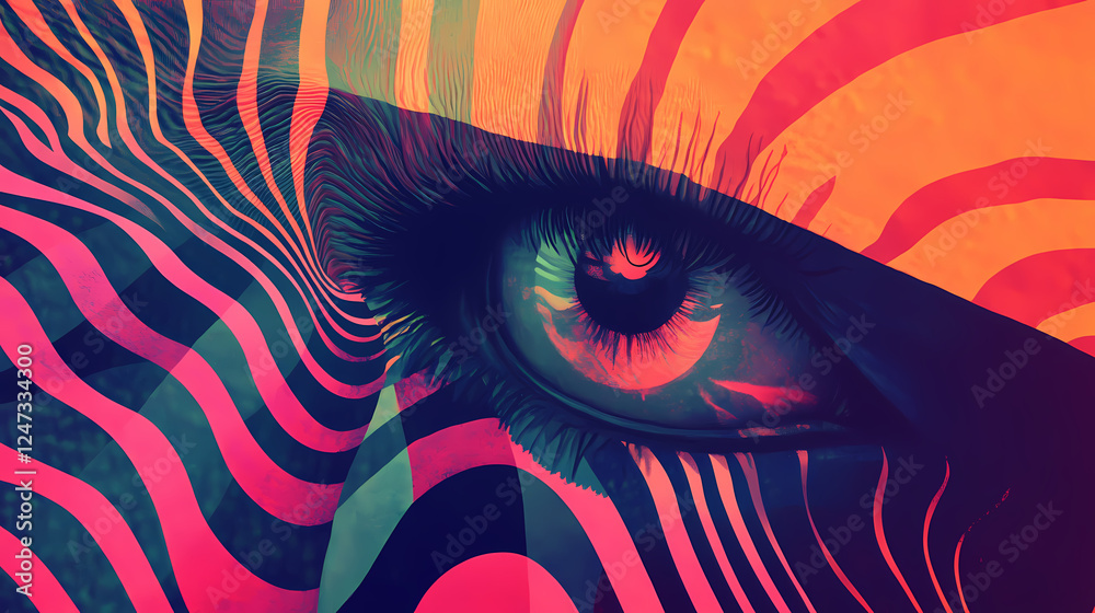Optical illusions, psychedelic wallpaper featuring distorted ...