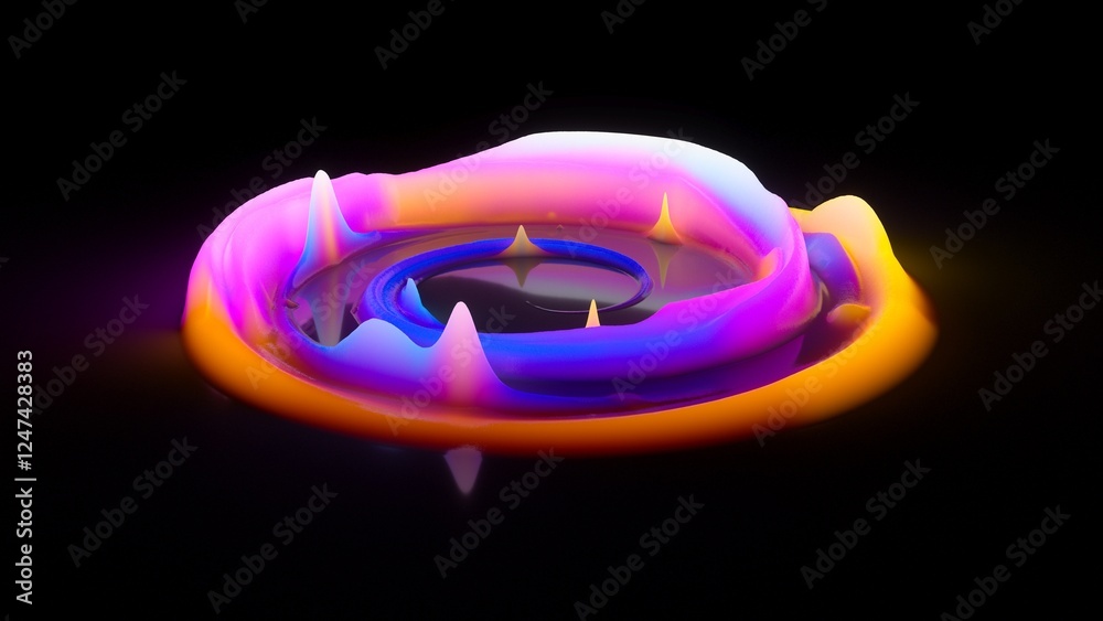 Stock-Illustration „Glow swirl light effect. Circular lens flare ...