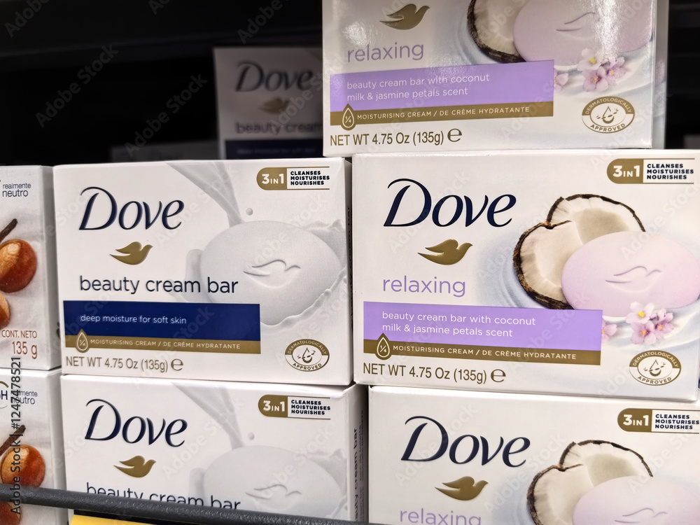 Discovering moisturizing beauty bars in a store aisle for self-care ...