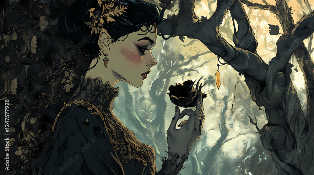 Dark and twisted fairy tale scenes with a humorous edge, lowbrow art ...