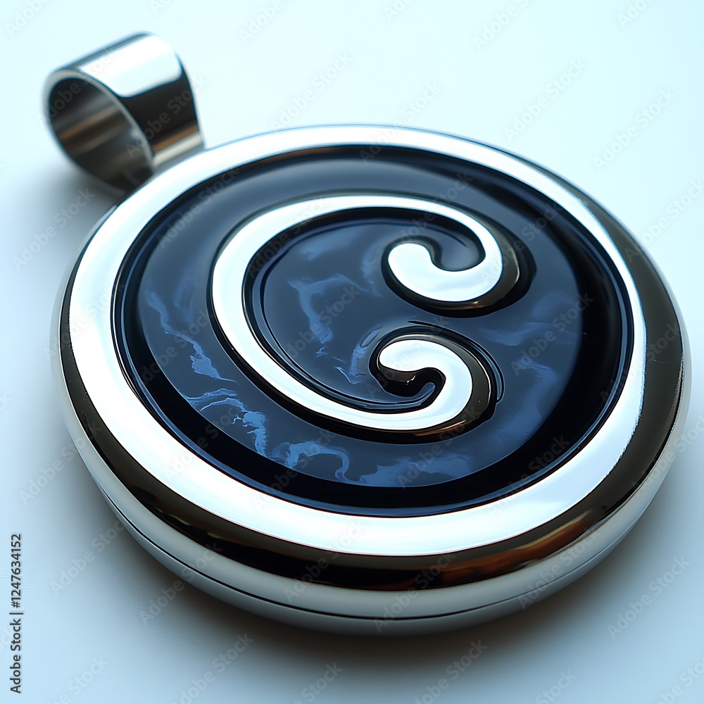 This image displays a refined pendant in a classic design, beautifully ...